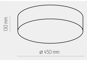 Stropní svítidlo RONDO 4xE27/15W/230V pr. 45 cm šedá
