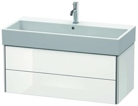 Duravit XSquare - Umyvadlová skříňka 98x40x46 cm, 2 zásuvky, lesklá bílá XS419602222