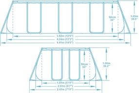 Bazén Power Steel Frame 4,04 x 2,01 x 1 m - 56441