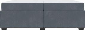 Rám postele s matrací Tmavě šedá 200 x 200 cm textil 3399309