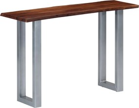 vidaXL Konzolový stolek 115 x 35 x 76 cm akáciové dřevo a železo [247830] Barva: Hnědá