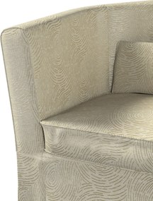Potah na křeslo IKEA Ektorp Tullsta barva béžová látka lesklé, pletený vzor, vzorované