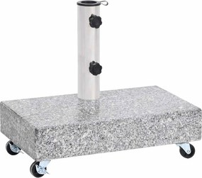 Stojan na slunečník světle šedý 45 x 25 x 8,3 cm žula 313666