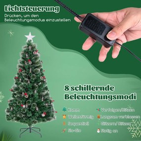 Costway Umělý vánoční stromeček s osvětlením a teplými bílými LED diodami