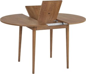 Kulatý rozkládací jídelní stůl s přídavnou deskou v dekoru dubu ø 100 cm Viona – Kalune Design