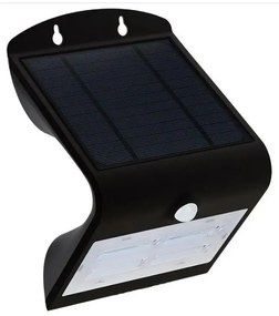 V-Tac LED Solární nástěnné svítidlo se senzorem LED/3W/3,7V 3000/4000K IP65 černá VT0772