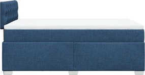 Box spring postel s matrací modrá 120x200 cm textil 3285868