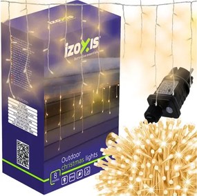 Vánoční LED závěs - déšť  300 LED venkovní - 15m teplá bílá
