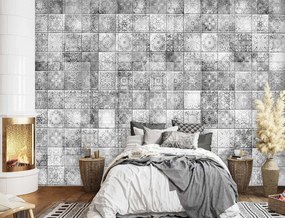 Gario Fototapeta Šedé dlaždice, marocká mozaika s orientálním vzorem Materiál: Vliesová, Rozměry: 200 x 140 cm