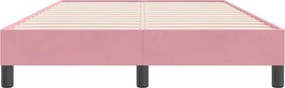 Postel Box Spring bez matrace růžová 120x220 cm samet 3315872