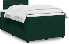 Box spring postel s matrací tmavě zelená 120x190 cm samet 3290001