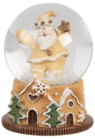 Vánoční sněžítko Santa Claus s hvězdou - Ø 5 * 6 cm