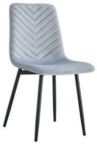 Kondela Židle, šedá Velvet látka/černá, RAMITA TYP 2