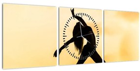 Obraz tanečnice (s hodinami) (90x30 cm)