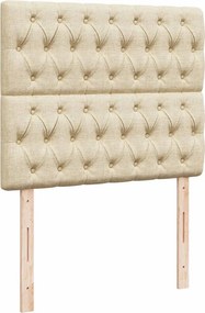Box spring postel s matrací krémová 120x190 cm textil 3291619