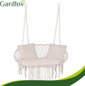 Dvojitý houpací polštář Gardlov - krémový
