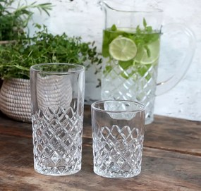 Sklenička s diamantovým brusem Lorient - Ø 8*10 cm / 250 ml