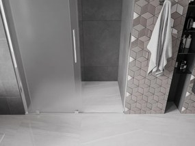 Mexen Velar, posuvné sprchové dveře do otvoru 140 cm, 8mm sklo námraza, chromová, 871-140-000-31-01