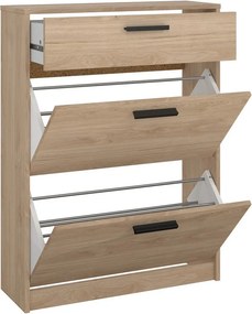Výklopný botník v dekoru dubu v přírodní barvě 70x94x24 cm Escape – Tvilum