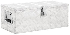 Úložný box stříbrný 70 x 31 x 27 cm hliník 152250