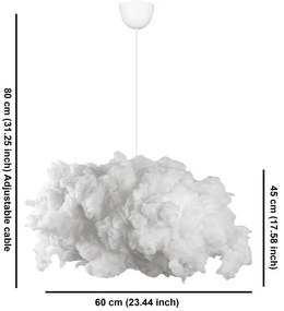 Lustr na lanku SERENITY 1xE27/40W/230V bílá