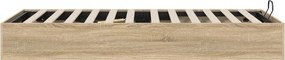 Ottoman postel Sonoma dub 203 x 90 x 25 cm Dřevěný materiál 3409255
