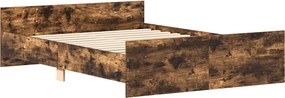 Rám postele s hlavovým a nožním čelem kouřový dub 120 x 200 cm 3203744
