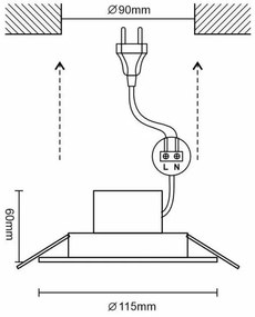 LED Stmívatelné koupelnové svítidlo LED/10W/230V 3000K-6500K Wi-Fi Tuya IP44