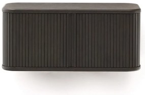 Tmavě hnědá závěsná skříňka pod umyvadlo v dekoru jasanu 90x40 cm Mailen – Kave Home