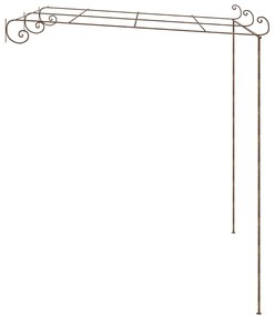 vidaXL Marketos Zahradní pergola hnědá s patinou 3 x 3 x 2,5 m železná