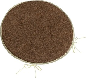 Bellatex Sedák LADA kulatý hladký Hnědá 40 cm, (průměr)