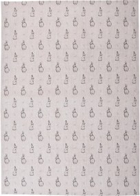 Béžová textilní uterka s králíčkem Bunny Buddies - 50*70 cm