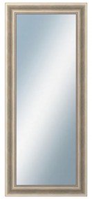 DANTIK - Zarámované zrcadlo - rozměr s rámem cca 60x140 cm z lišty KŘÍDLO velké stříbrné patina (2773)