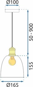 Toolight Toolight, keramická závěsná lampa 1xE27 APP1007-1CP, bílá, OSW-07534