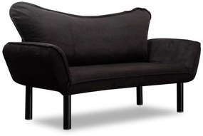 Designová rozkládací pohovka Wenda 140 cm černá