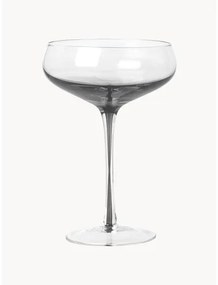 Ručně foukané sklenice na šampaňské s barevným přechodem Smoke, 4 ks
