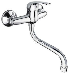 Mereo Mereo, Dřezová nástěnná baterie, Lila, s ramínkem trubkovým pr. 18 mm - 200 mm, chrom, CBEE30101