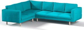 Potah na pohovku IKEA Norsborg rohová 5-místná barva modrá látka pletený vzor