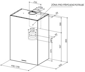 Digestoř komínová Faber CUBIA PLUS EV8 X A45