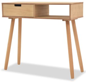 Odkládací stolek masivní borovice hnědý 80 x 30 x 72 cm - Default Title
