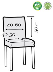 DekorTextil Potah elastický na celou židli Estivella (odolný proti skvrnám) - béžový (2 ks)