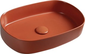 Isvea Isvea, INFINITY OVAL keramické umyvadlo na desku, 55x36cm, terracotta, 10NF65055-2U