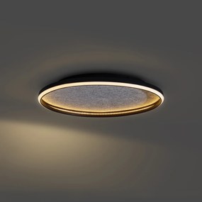 Designové stropní svítidlo černé s plstí vč. LED s 3-stupňovým stmíváním - Xavi Felt