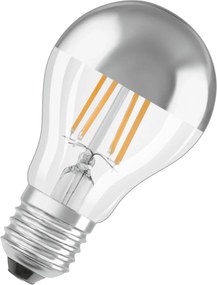 OSRAM LED žárovka CLA34 zrcadlová 4 W E27 2700 K teple bílá stříbrná