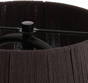 Tmavě hnědá stolní lampa s textilním stínidlem (výška 58 cm) Espino – Light &amp; Living