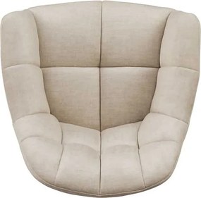 Designová otočná židle Vallerina béžový samet / dub