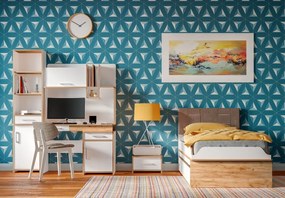 Casarredo Postel 90 WOODY bílá/dub kraft zlatý