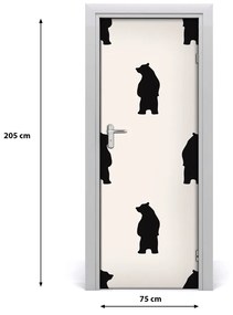 Samolepící fototapeta na dveře Medvíďata 75x205 cm