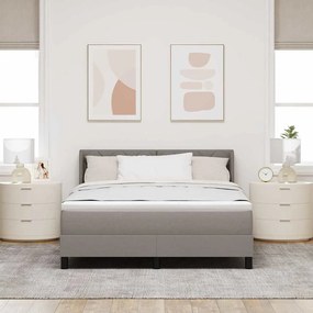 Postel s boxspringem s čelo Taupe 200 x 160 cm textil 3341178