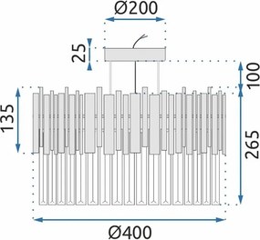 Závěsný křišťálový lustr APP1481-1C stříbrný